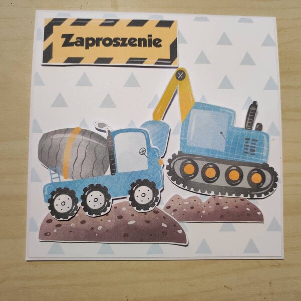 Watercolor Construction Diggers Digital Paper Pack, Boy Pattern ...