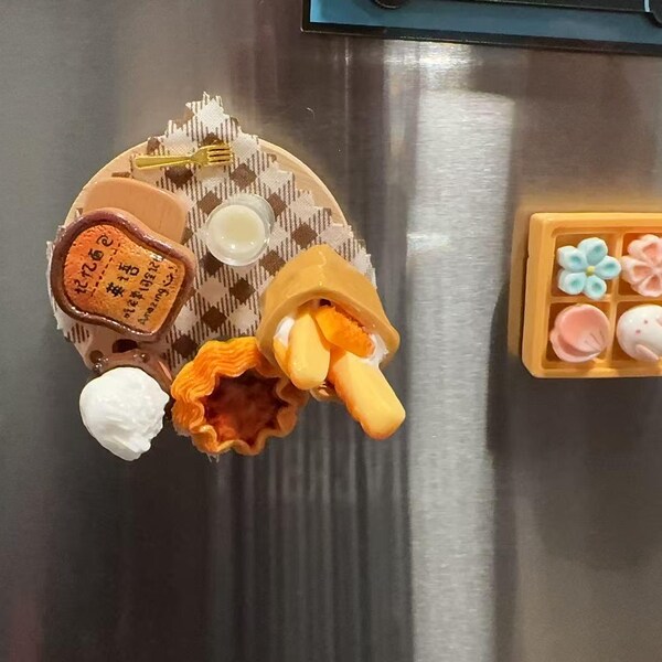 Kawaii Miniature Food Display: Handmade Resin Dessert Tray Decor - Etsy