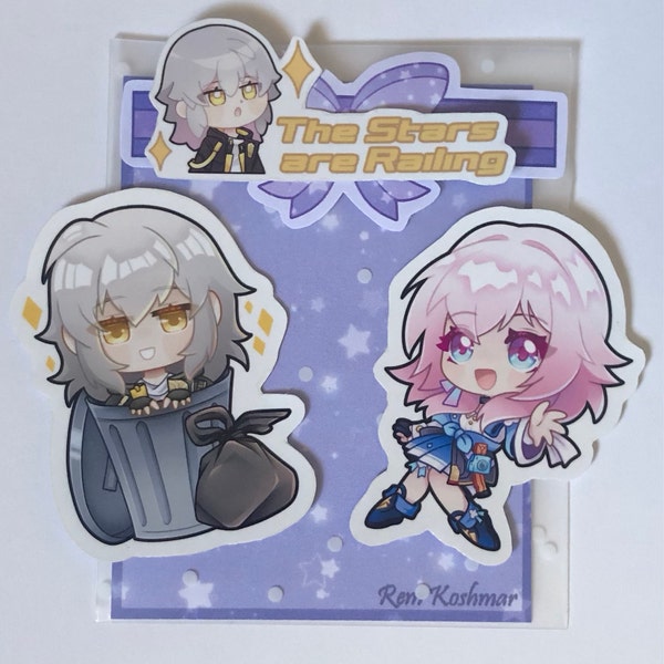 Honkai Star Rail Waterproof Vinyl Stickers – Caelus, Stelle, Dan Heng ...