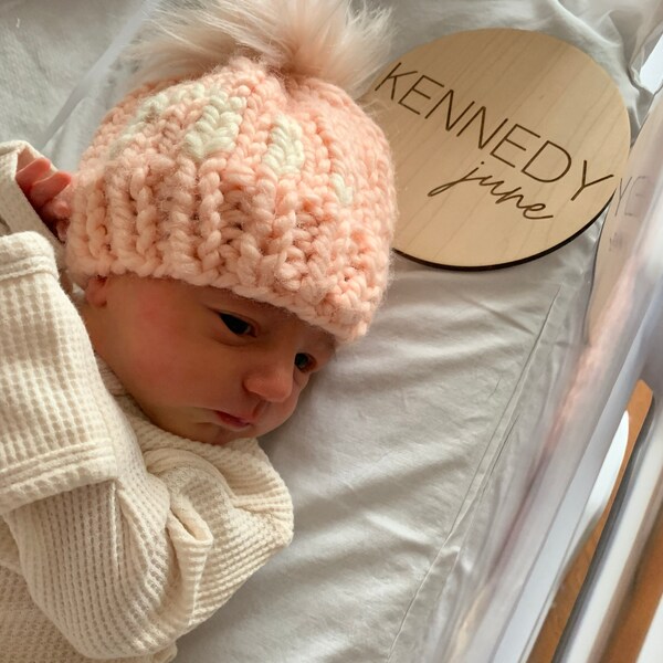 Personalized Baby Name Disk-laser-engraved Wooden Plaque for New Baby's ...