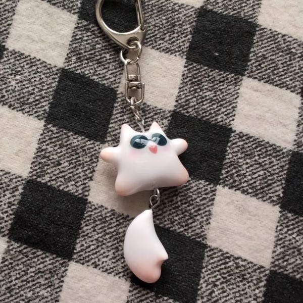 Handmade Clay Gojo Satoru Cat Keychain | Jujutsu Kaisen | JJK Fans - Etsy