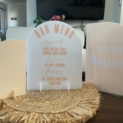Wavy Arch Acrylic Blank Table Sign - Etsy