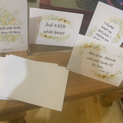 Pack of 4, 8 or 16 Encouraging Cards JW - Etsy