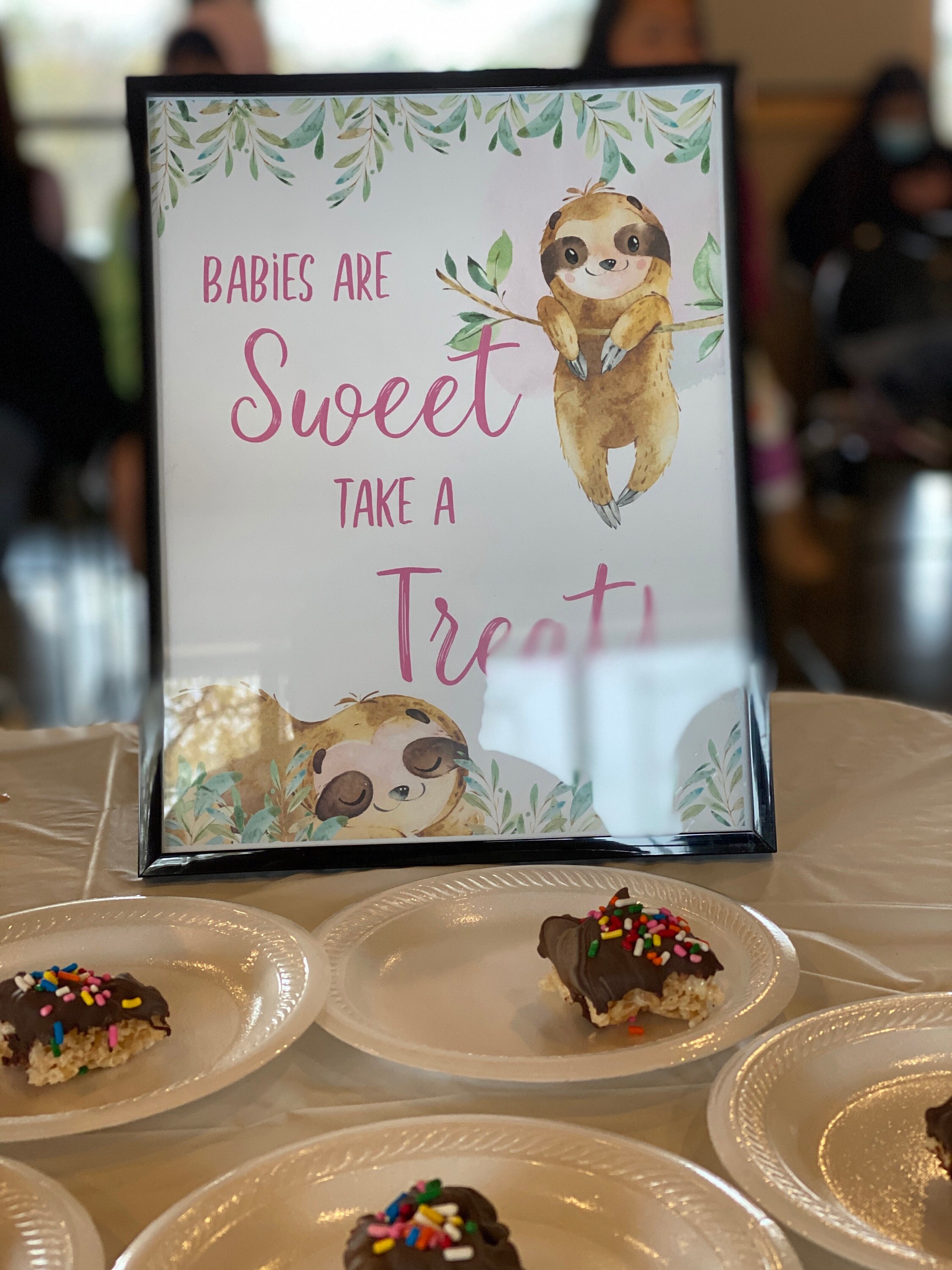 Sloth Dessert Table Sign Babies Are Sweet Take a Treat Baby | Etsy