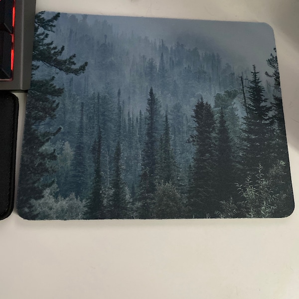 Mousepad Forest Deep Green Square Mouse Pad Mousepad Fog Mouse Pad ...