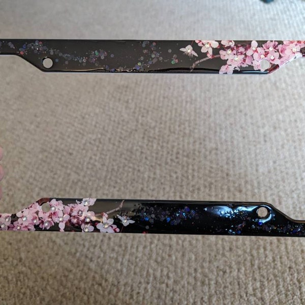 Green Jade License Plate Frame, Bling License Plate Frame, Dark Green ...