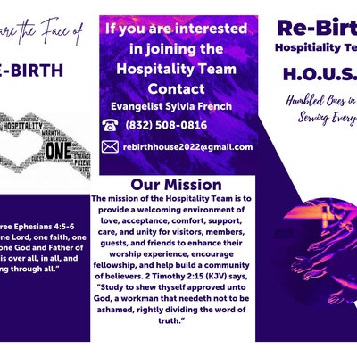 Church Brochure Canva Template. Heat Wave Editable Information Tri Fold ...