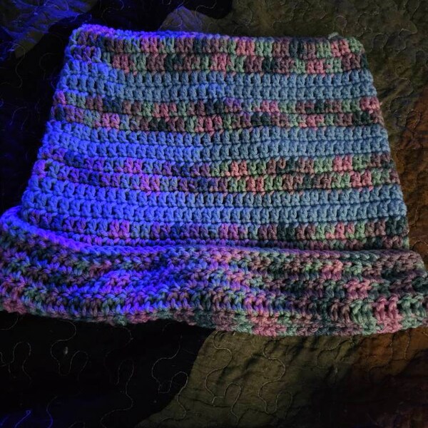 Foldable Brim Striped Droopy Eared Slouch Beanie CROCHET PATTERN ...