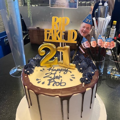 RIP Fake ID Cake Topper, Finally Legal Topper, 21st Birthday Cake ...
