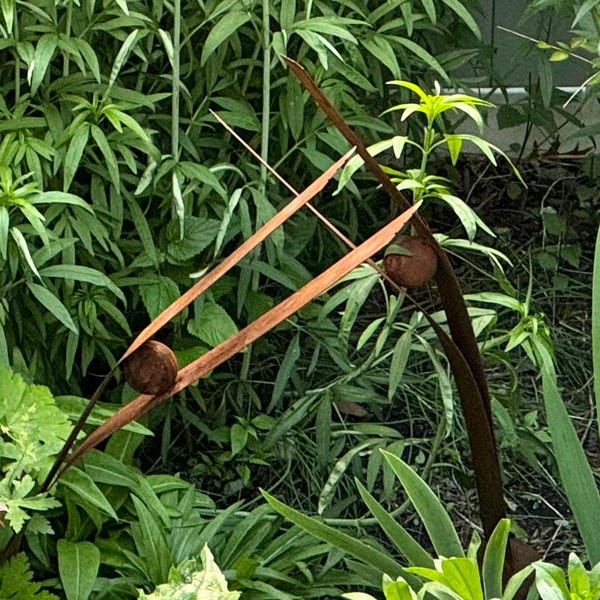 Marsh Grasses - Garden Abstract Sculpture From Rust Metal. - Etsy