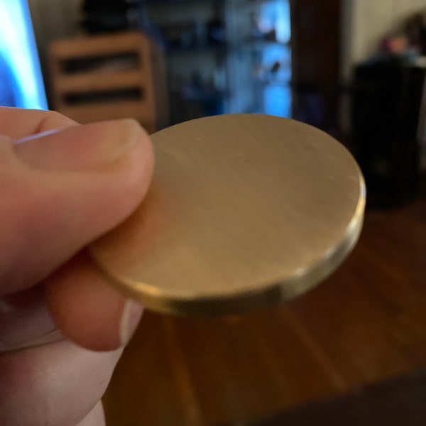 Solid Brass EDC Worry Coin, Fidget Coin - Etsy