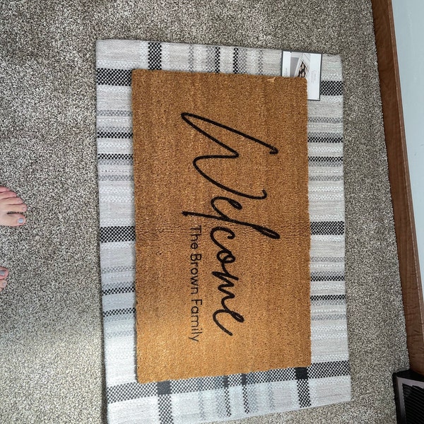 Custom Welcome Mat-personalized Welcome Mat-front Porch Mat-welcome Mat ...