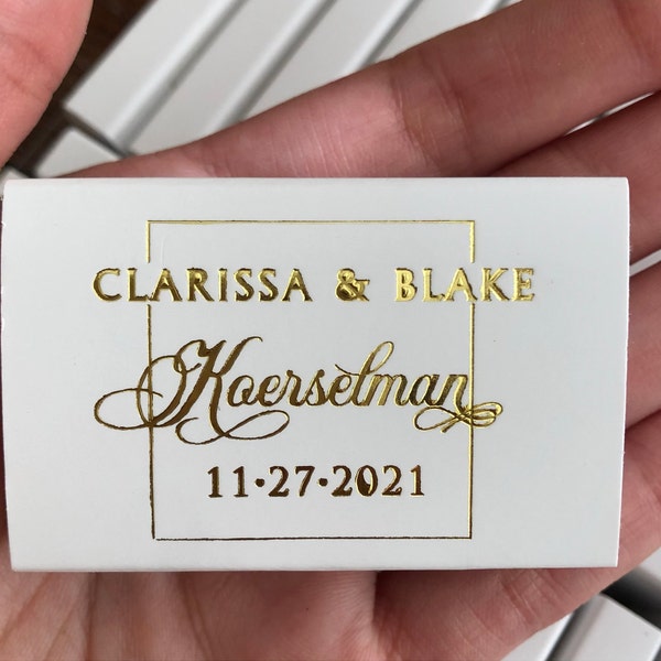 Personalized Wedding Matchbox Favors, Custom Printed Matches ...