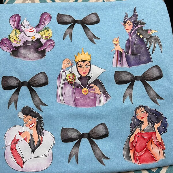 Evil Princess Villains PNG Coquette Style Shirt Design File DIGITAL ...