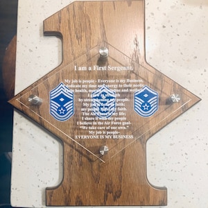 Air Force Logo E8 Senior Master Sergeant Shadow Box 3x5 | Etsy