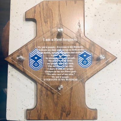 Air Force 1st Sergeant Plaque Color Chevrons - Etsy