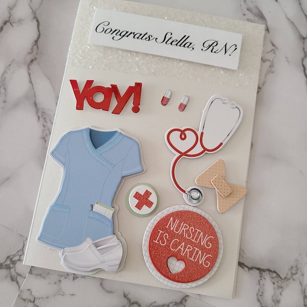 Personalized Nursing Graduate Card| for Graduation| for Her| - Etsy