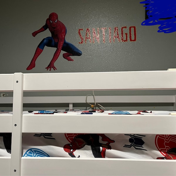 Spiderman Name Decal, Spiderman Decal, Spiderman Room Decor, Marvel ...