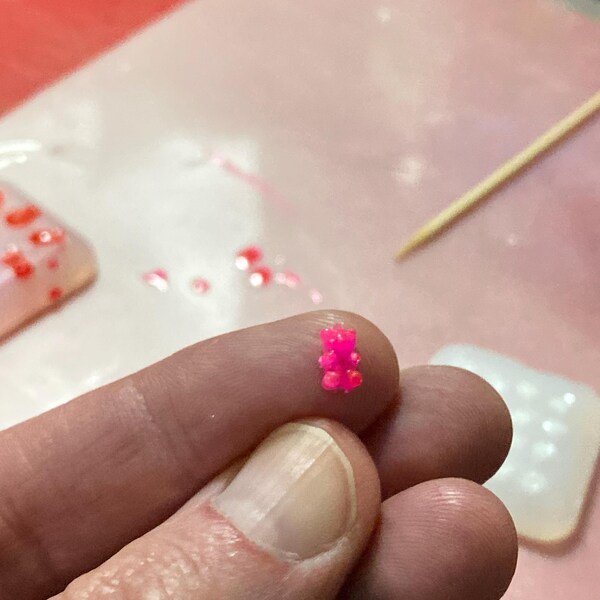 Teeny Tiny Gummy Bears Silicone Mold Smallest Candy Out There 1:6 Scale ...