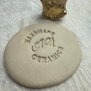 Ceramic Signature Stamp Logo, 12mm Thick Brass Pottery Stamp, Custom ...