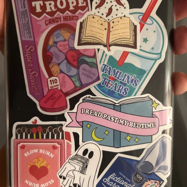 OMW to Buy Books Flip Phone Sticker, Kindle Sticker, Bookish Y2K Cell ...