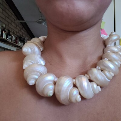 Turbo Shell Necklace. Big Shell Necklace Chunky Shell - Etsy
