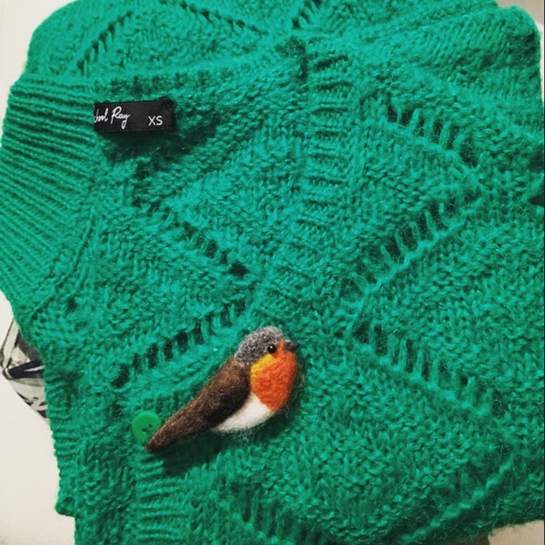 Needle Felted Robin Bird Brooch Bird Pin Mother’s Day Gift Gift for Her ...
