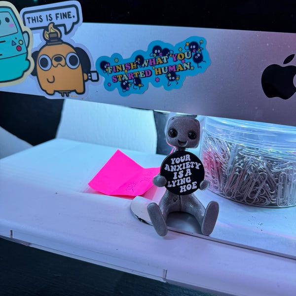 Finish What You Started Human Sticker | Cute Kawaii Sticker | Quote | 3 ...