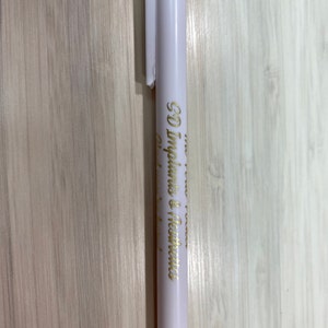 Custom Personalized Clear Stick Pens With Matching Trim & - Etsy