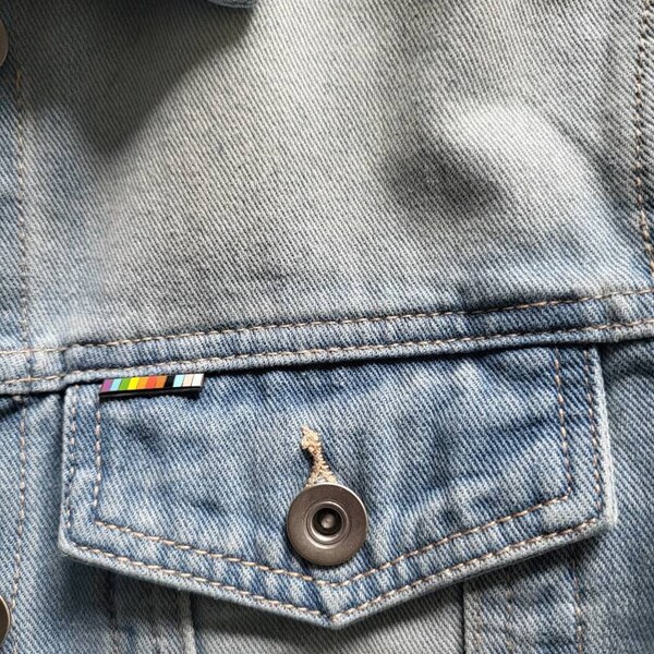 Progress Rainbow Baton Pin — Minimalist Pride Flag Accessory Gay ...