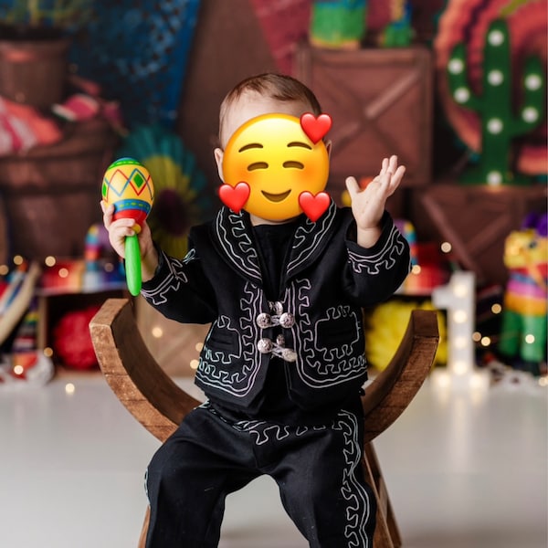 Charro Outfit for Boy Mariachi Outfit Black and White Charro Suit Traje ...