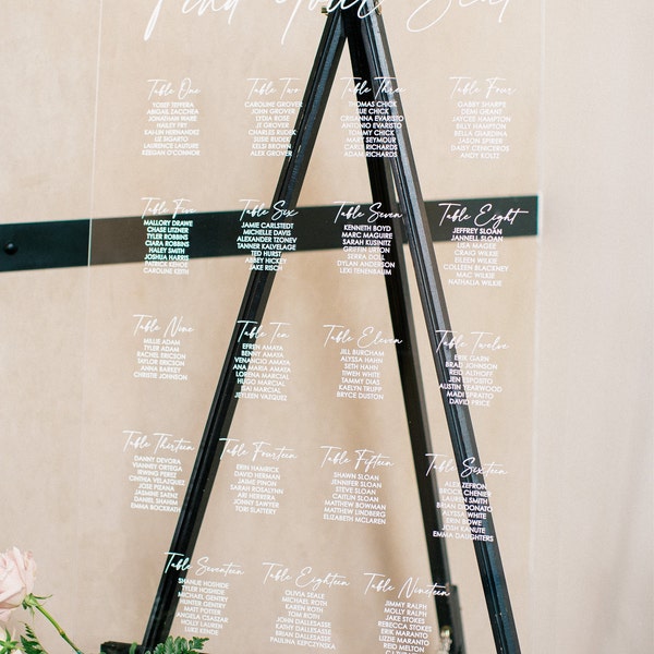 Wedding Seating Chart Sign, Acrylic Escort Boards, Seating Board ...