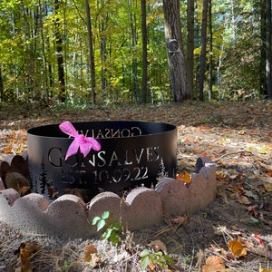 Personalized Fire Pit Rings Fire Pit Custom Fire Pits Outdoor Home ...