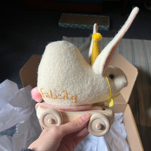 Pull Along Rabbit Toy - Etsy