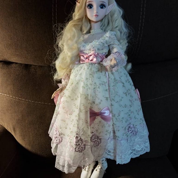 Red Vintage BJD Palace Dress 1/3 1/4 1/6 Clothes Doll Dress Fashion Mdd ...