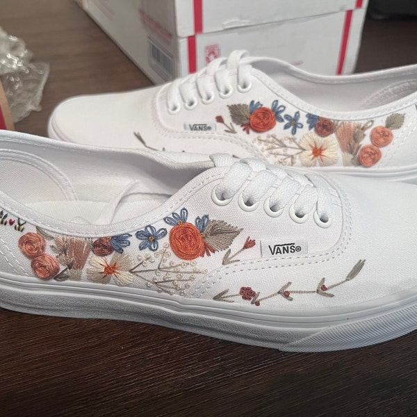 Embroidered Vans Shoes, Custom Hand Embroidery to Order, Personalized ...
