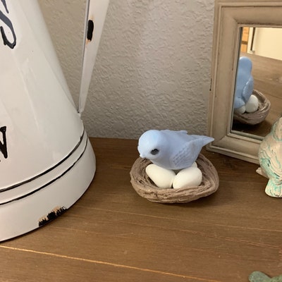 Blue Bird Soap Nest Set Bird Soap, Chocolate Scented, Egg Soap, Baby ...