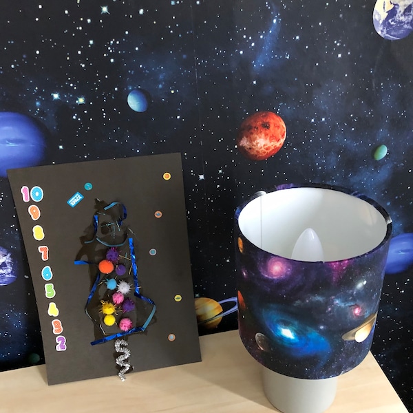 New High Quality Kids Room Planets Solar System in Space Digital Print ...