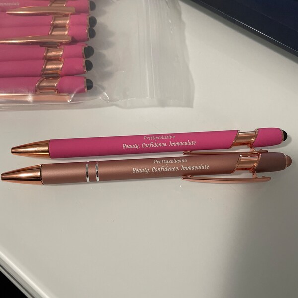 Custom Wedding Rose Gold Pens, Personalized Business Pens, Bulk Custom ...
