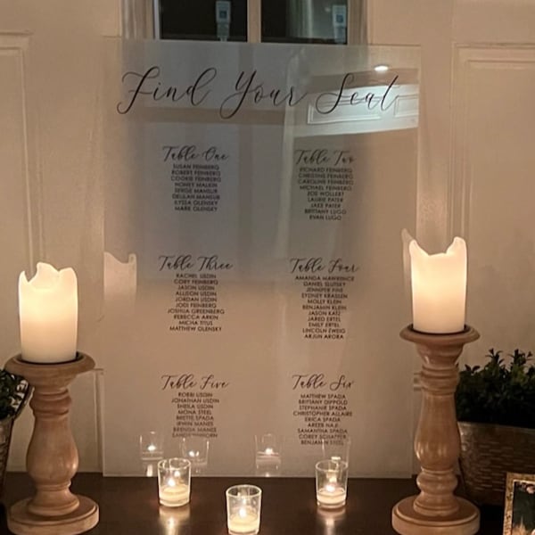 Wedding Seating Chart Sign, Acrylic Escort Boards, Seating Board ...