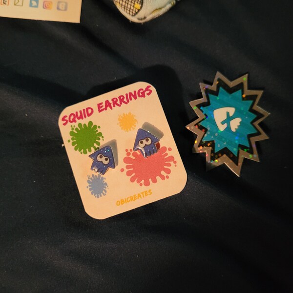 Splatoon Squid Earrings - Etsy