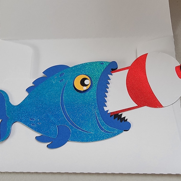 Fishing Birthday Card Template, Fish Birthday Card, Birthday Card ...