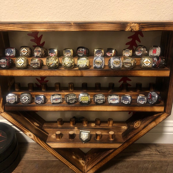 Baseball Homeplate 55 Ring Display Case Holder - Etsy