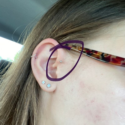 18g Forward Helix, 18g, 2mm 3mm 4mm Balls, Labret Studs, 6mm Flat Back ...