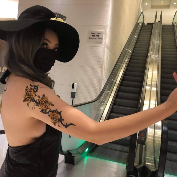 Shadow Sae From Persona 5 Temporary Tattoos for Cosplayers. Back Dog ...