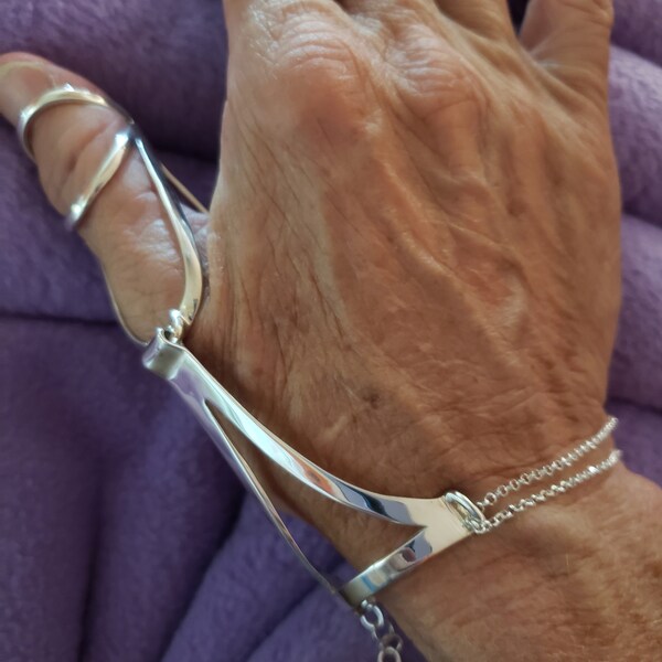 Sterling Silver Thumb Splint Ring: CMC, MCP, IP Joint Support - Etsy