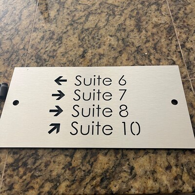 Custom Directional Sign. Hotel Room Directional Signs. Wayfinding Signs ...