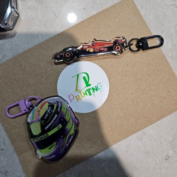 2024 Formula One Car Epoxy Resin Keyrings, F1 Keyrings, F1 Gift ...