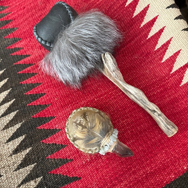 Vegvisir Shamanic Rattle. Unique Leather Maracas. Shamanic Tool ...