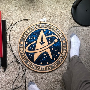 Star Trek Starfleet Command Badge Sign United Federation of Planets ...